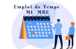 Emploi du temps M1 MRE | Département Environnement
